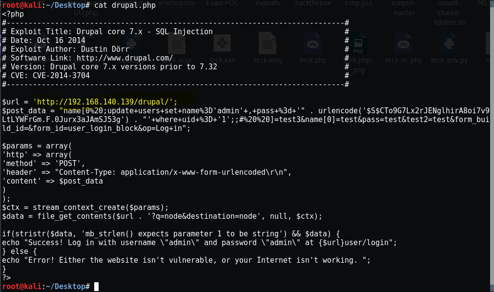 Sql Injection Drupal · Teckk2